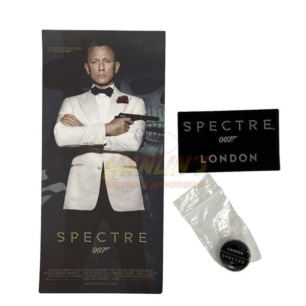 Spectre (2015) - Crew Sticker, Pin and Cast & Crew Screening Ticket