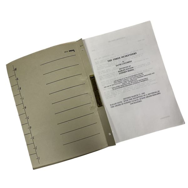 The Three Musketeers (1993) - Production Used Script