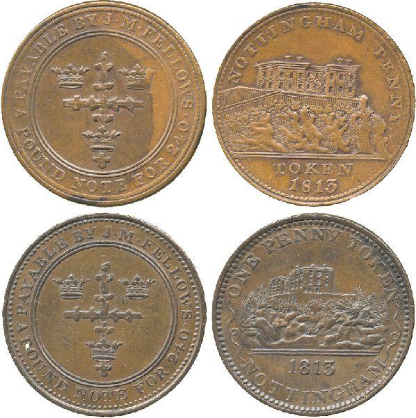 TOKENS. BRITISH 19TH CENTURY TOKENS. Nottinghamshire. Nottingham, J M ...