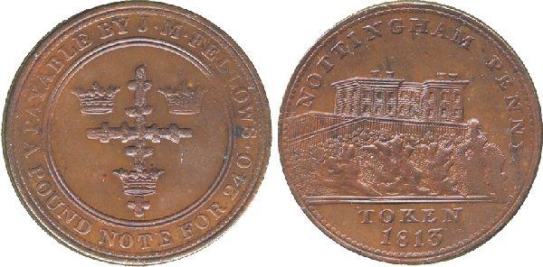 TOKENS. BRITISH 19TH CENTURY TOKENS. Nottinghamshire. Nottingham, J M ...