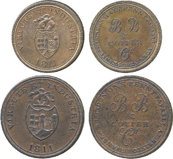 TOKENS. BRITISH 19TH CENTURY TOKENS. Somerset. Bristol, Bristol Brass ...