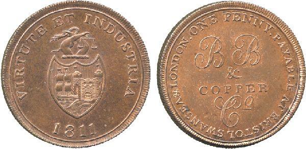 TOKENS. BRITISH 19TH CENTURY TOKENS. Somerset. Bristol, Bristol Brass ...