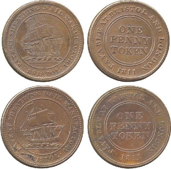 TOKENS. BRITISH 19TH CENTURY TOKENS. Somerset. Bristol, Patent ...