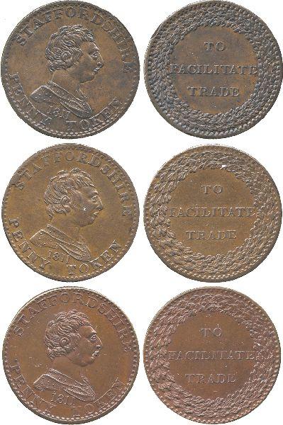 TOKENS. BRITISH 19TH CENTURY TOKENS. Staffordshire, To Facilitate Trade ...