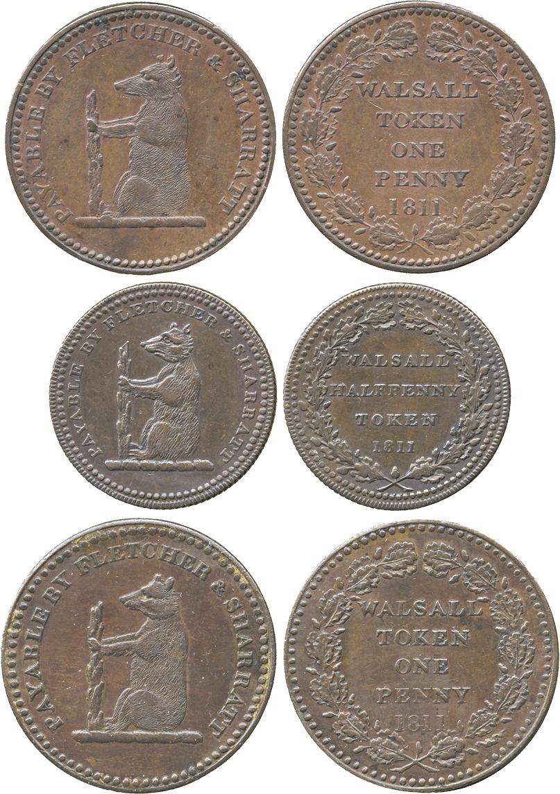 TOKENS. BRITISH 19TH CENTURY TOKENS. Staffordshire. Walsall, Fletcher ...