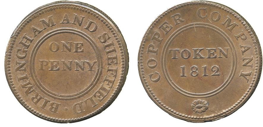 TOKENS. BRITISH 19TH CENTURY TOKENS. Warwickshire. Birmingham ...