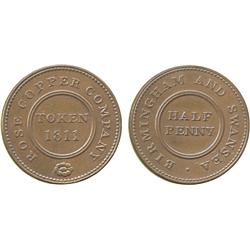 TOKENS. BRITISH 19TH CENTURY TOKENS. Warwickshire. Birmingham, Rose ...