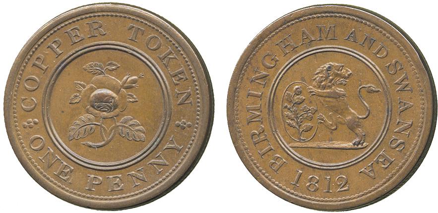 TOKENS. BRITISH 19TH CENTURY TOKENS. Warwickshire. Birmingham ...