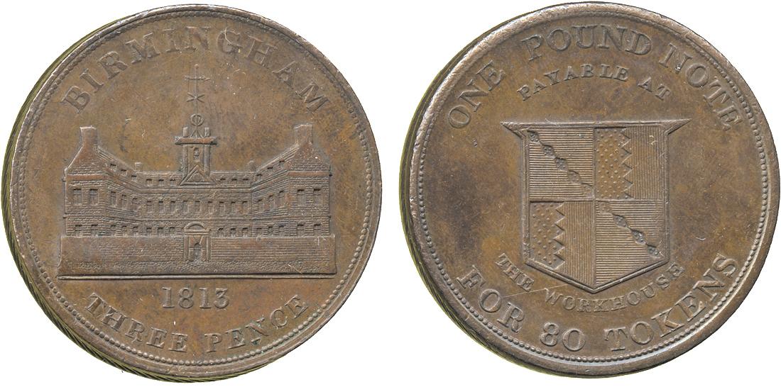 TOKENS. BRITISH 19TH CENTURY TOKENS. Warwickshire. Birmingham ...