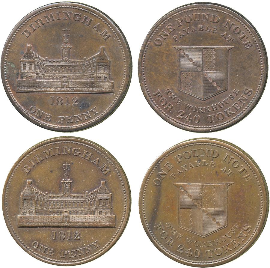 TOKENS. BRITISH 19TH CENTURY TOKENS. Warwickshire. Birmingham ...