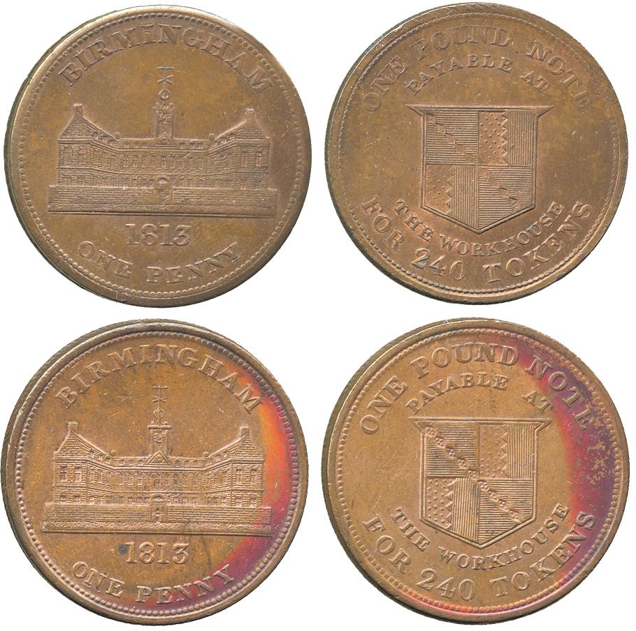 TOKENS. BRITISH 19TH CENTURY TOKENS. Warwickshire. Birmingham ...
