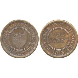 TOKENS. BRITISH 19TH CENTURY TOKENS. Worcestershire. Worcester, J Knapp ...