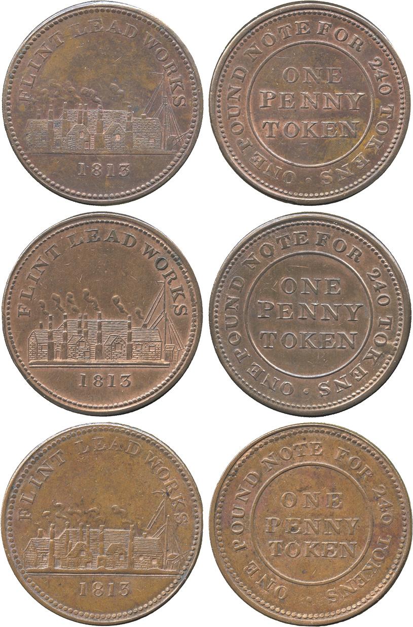 TOKENS. BRITISH 19TH CENTURY TOKENS. Wales. Flint, Flint Lead Works ...