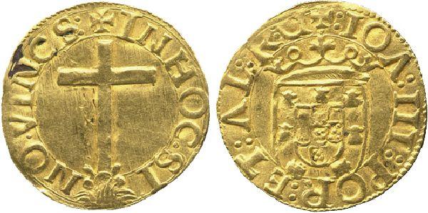COINS. Portugal. João III (1521-1557), Gold Crusado Calvario, undated ...