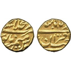 INDIAN COINS. MUGHAL. Muhammad Shah, Gold ½-Mohur, 5.47g, Dar al ...