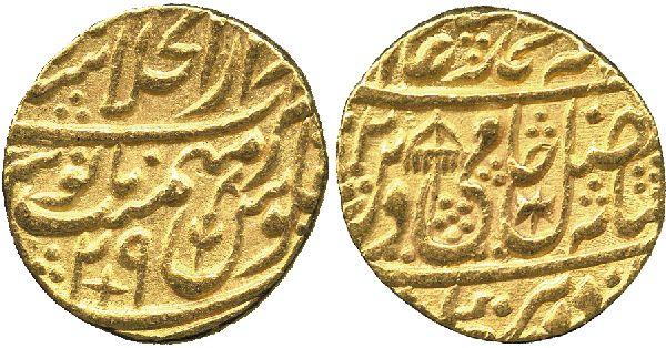 INDIAN COINS. MUGHAL. Shah Alam II (or Bedar Bakht), Gold Mohur, 10.77g ...