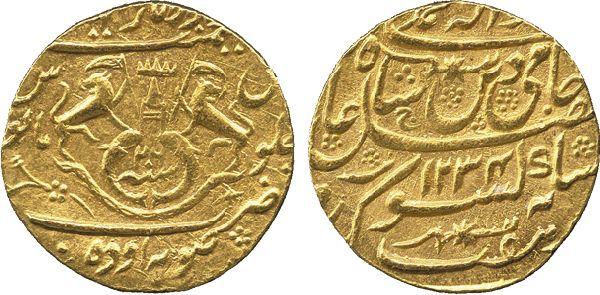 INDIAN COINS. PRINCELY STATES. Awadh, Ghazi al-Din Haidar, Gold Mohur ...