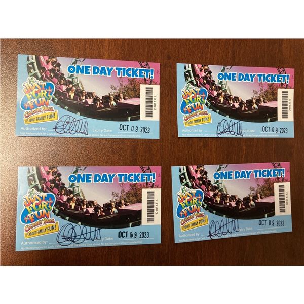 4 - ONE DAY TICKETS TO CALAWAY PARK