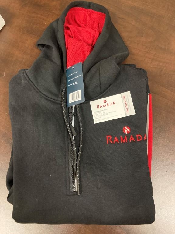 BLACK & RED RAMADA HOODED SWEATSHIRT