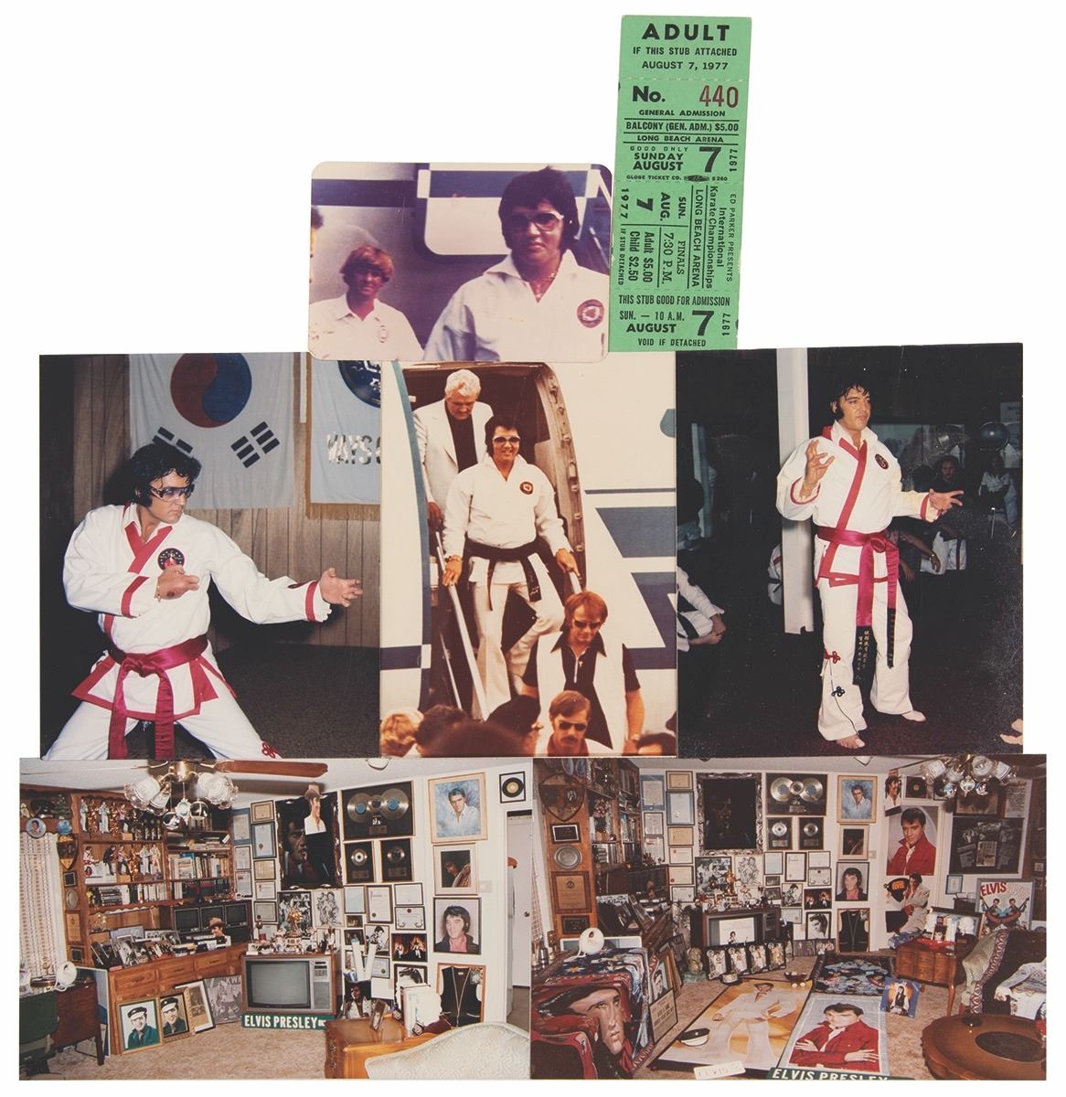 Elvis Presley Signed 1974 Tennessee Karate Institute Rank Certificate