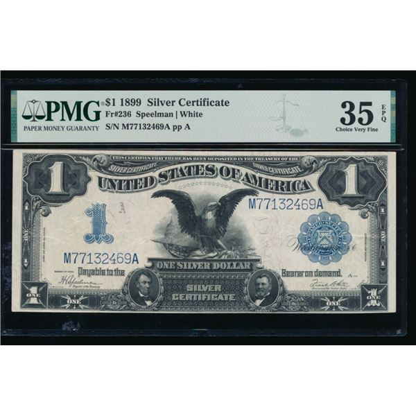 1899 $1 Black Eagle Silver Certificate PMG 35EPQ