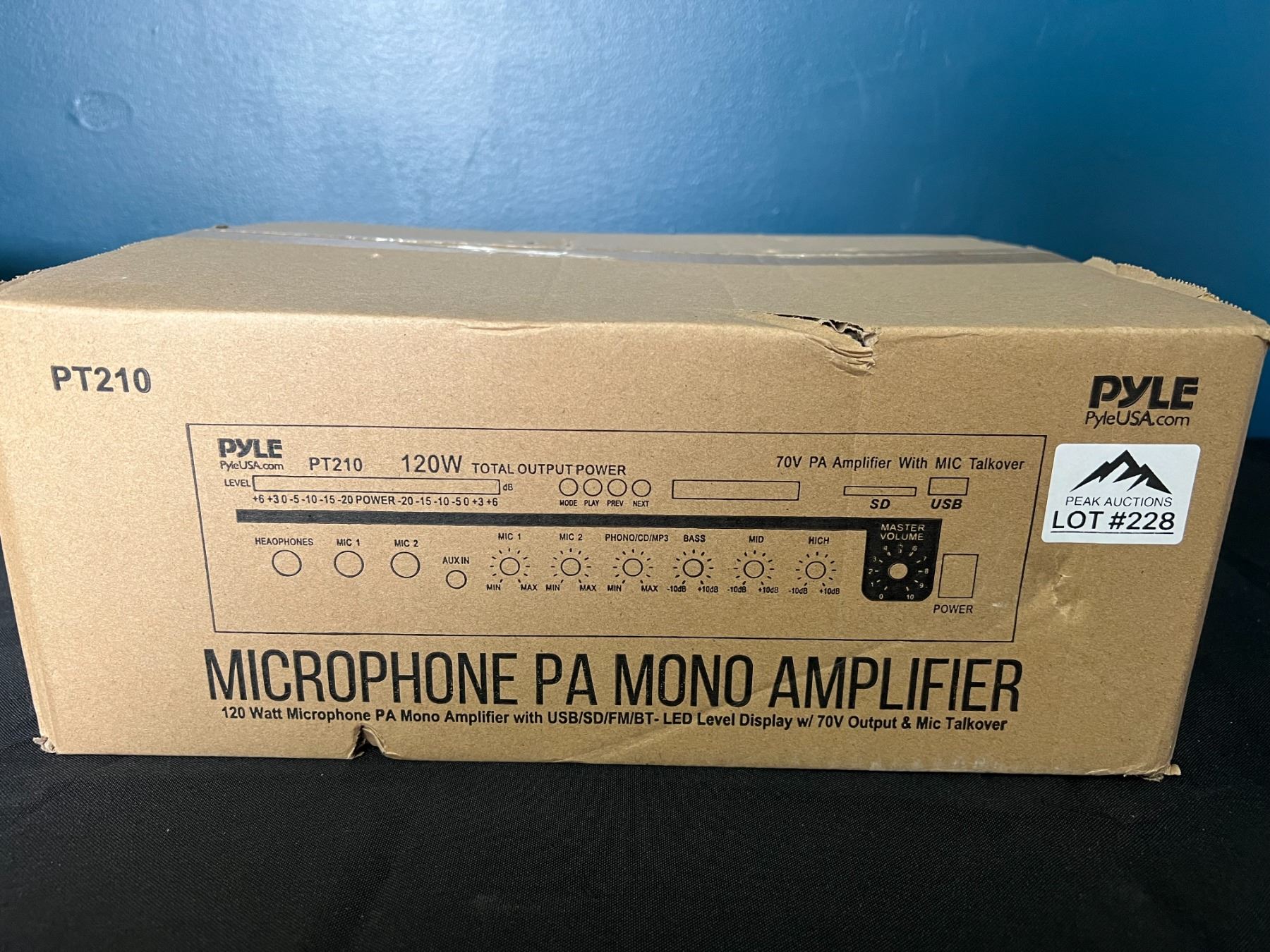 *NEW* Lot of 1 PYLE PT210 120W Microphone PA Mono Amplifier