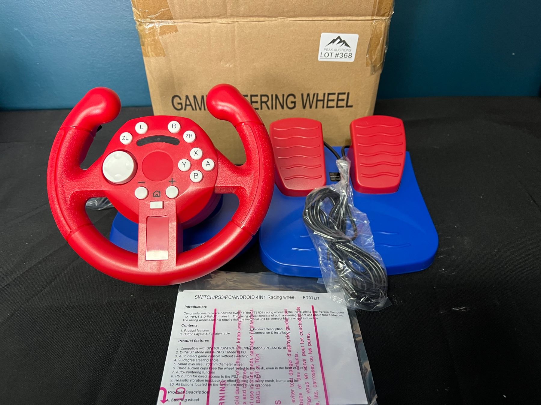 *NEW* Lot of 1 Racing Wheel/Game Steering Wheel