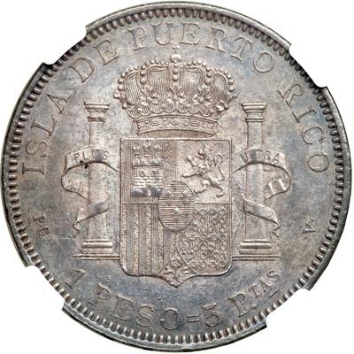 Puerto Rico. Peso, 1895-PGV