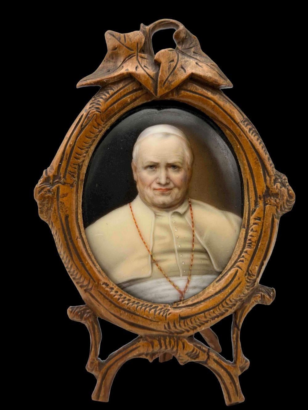 Antique Miniature Portrait Of Pope John Pius IX