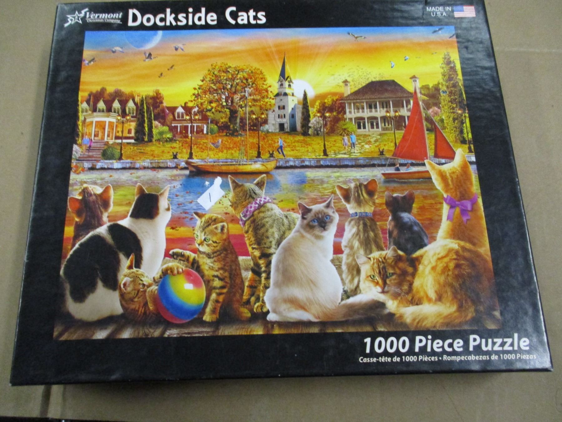 1000 PIECE "DOCKSIDE CATS" PUZZLE