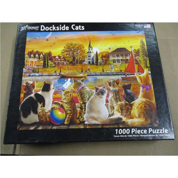 1000 PIECE "DOCKSIDE CATS" PUZZLE
