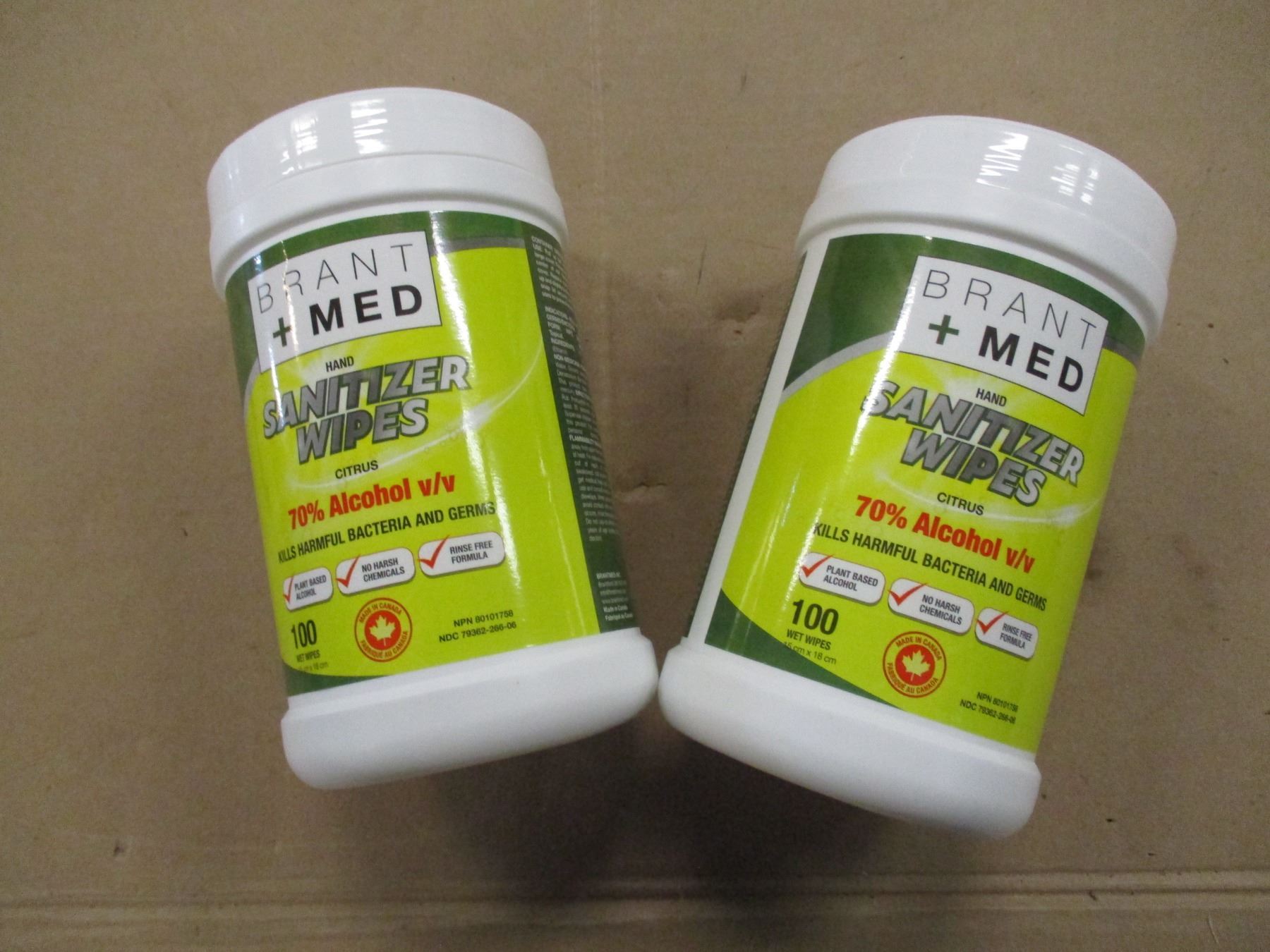 NEW: CONTAINER OF 100 MEDI-WIPES (2 CONTAINERS) - PER BUNDLE