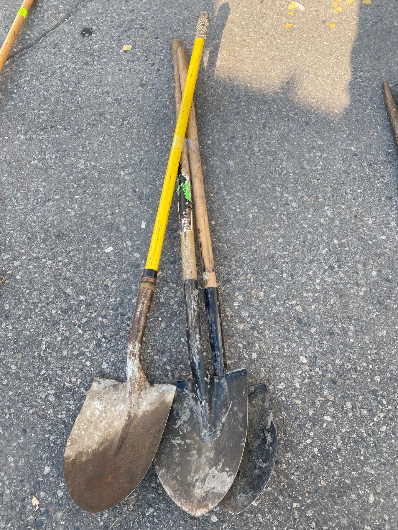 3 shovels