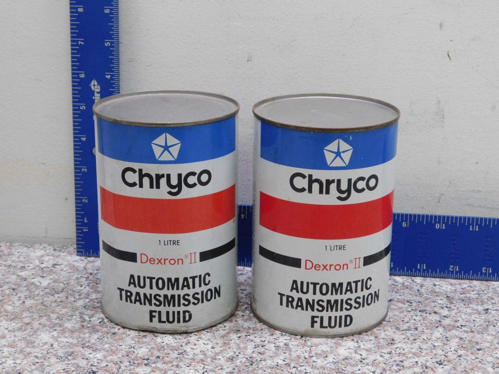 Lot of 2 Vintage Chryco Automatic Transmission Fluid Dexron II 1 Litre ...