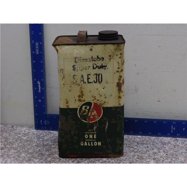BA British American 1 Gallon Oil Can Petrol