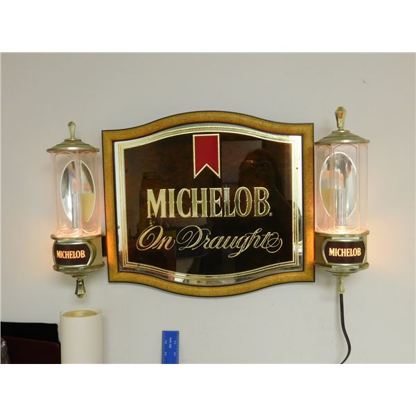 Michelob On Draught Lighted Beer Sign Wall Art 1970s 2ft Across