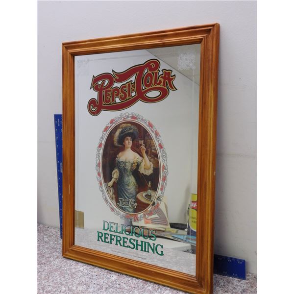 Authentic Reproduction 1900 Era Advertisement 1980s Pepsi Cola Mirror ...