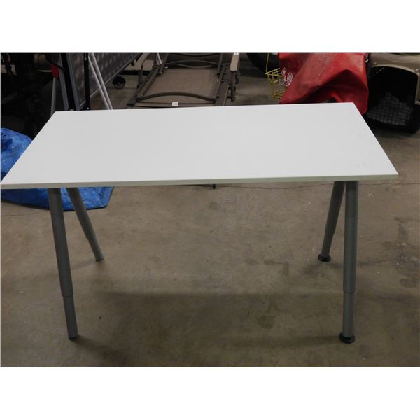 White Drafting Crafting Art Table Desk Adjustable Legs THYGE IKEA