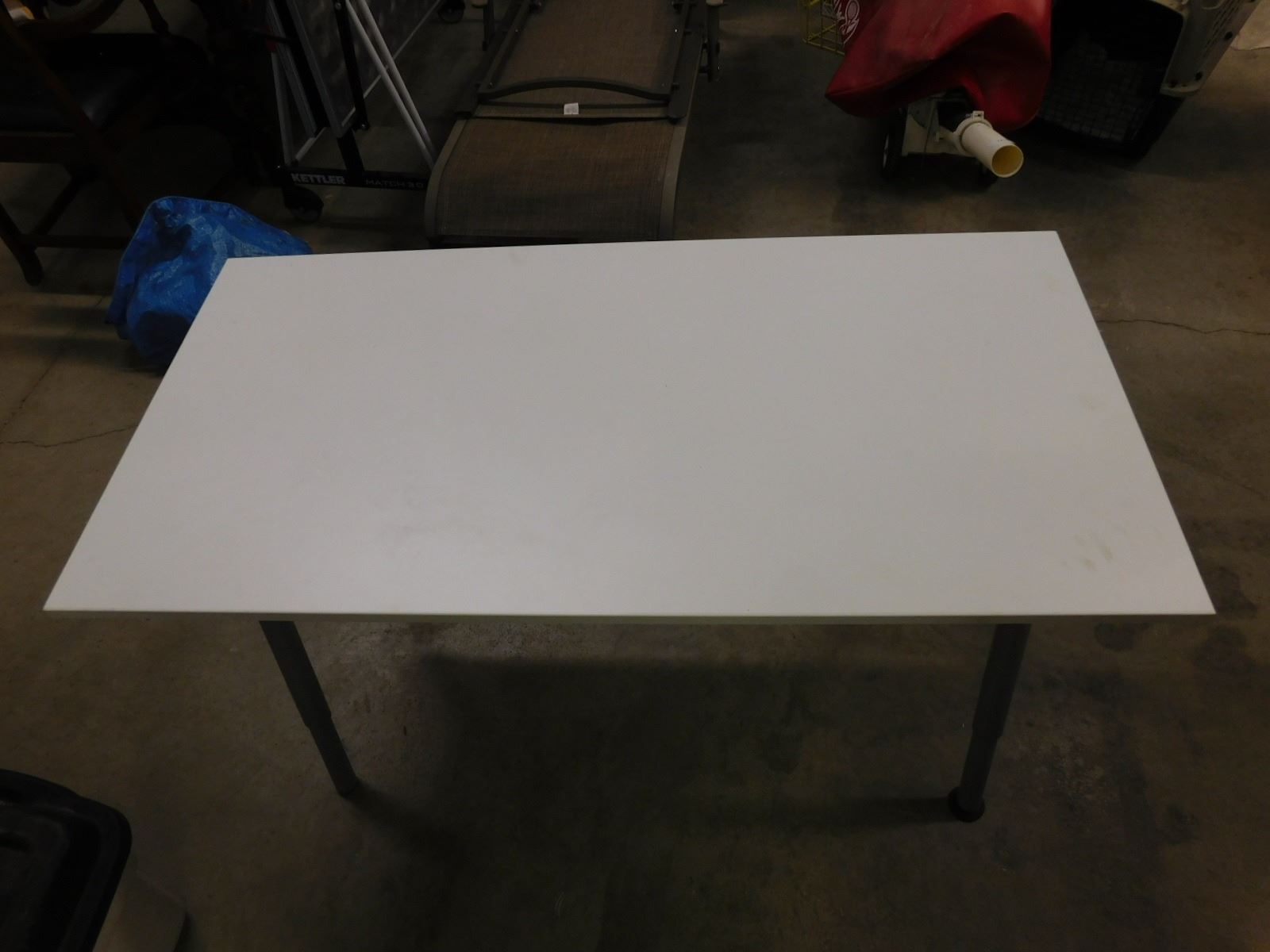 White Drafting Crafting Art Table Desk Adjustable Legs THYGE IKEA