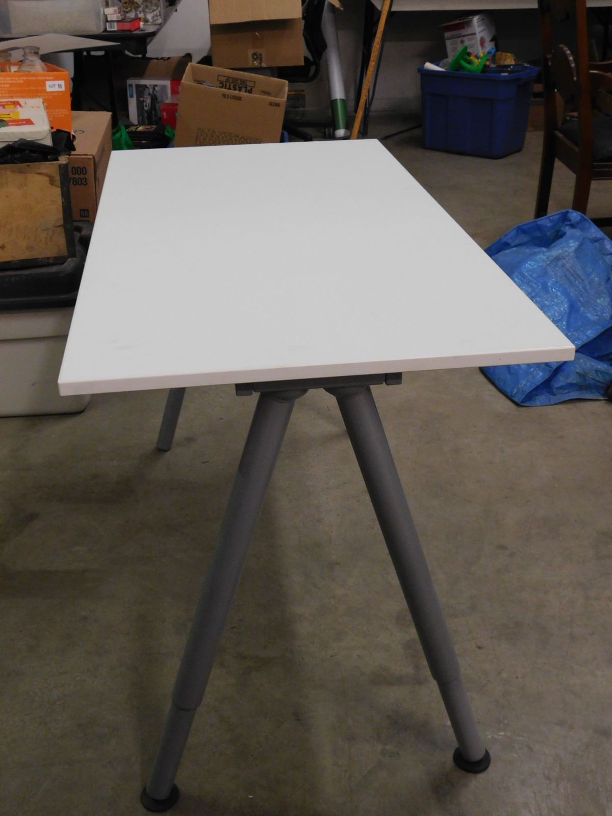 White Drafting Crafting Art Table Desk Adjustable Legs THYGE IKEA