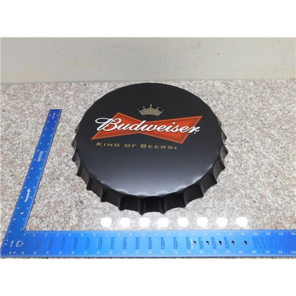 Budweiser Bottlecap Wall Decoration Beer Advertising Man Cave Rec Room ...