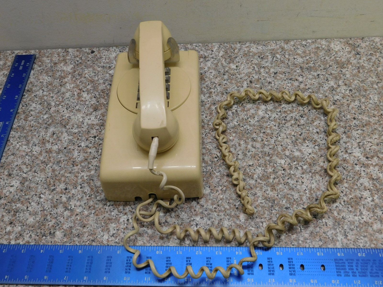 Vintage Cream Wall Hanging Touch Tone Telephone ITT