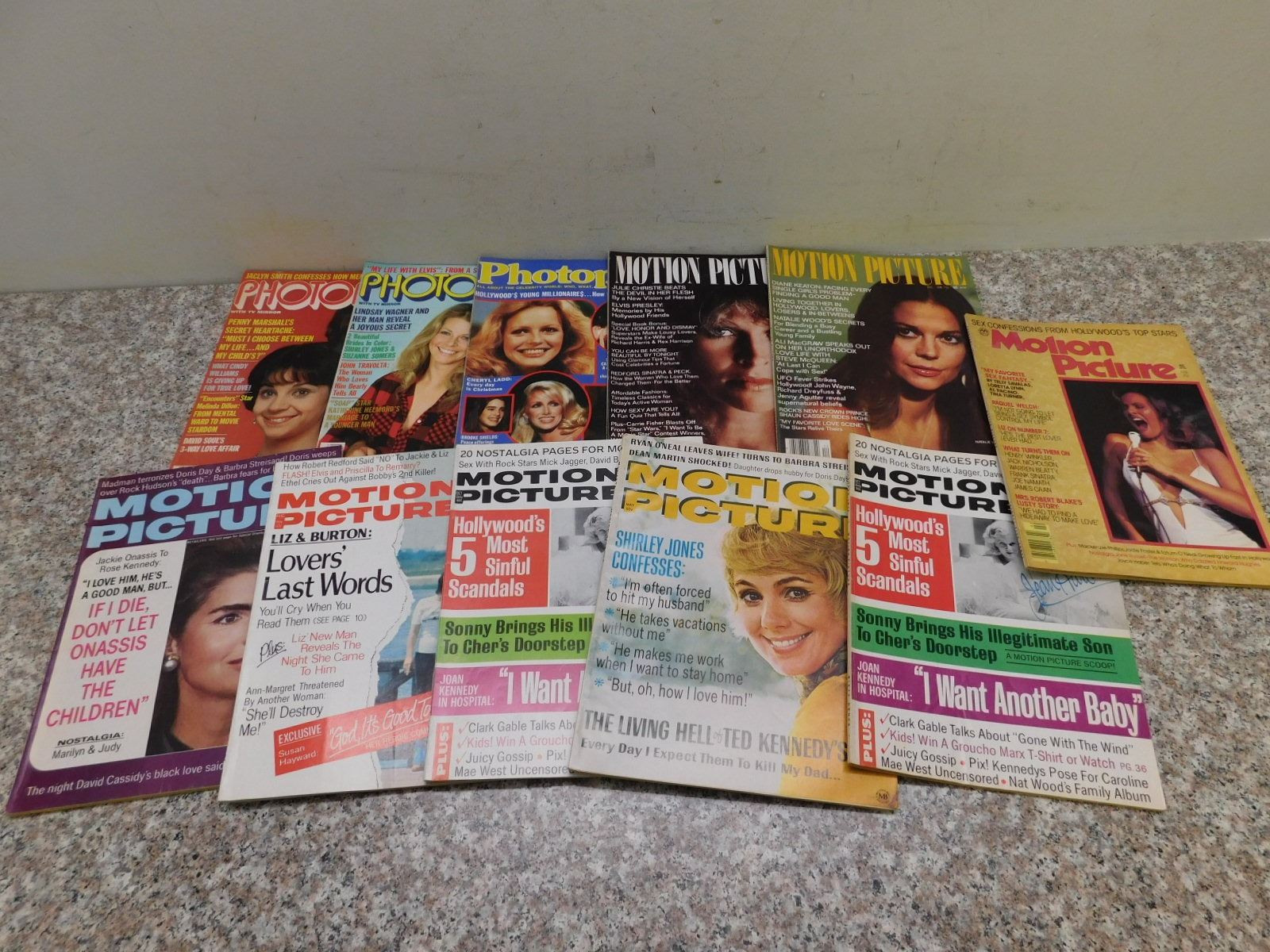 Lot of 11 Photoplay and Motion Picture Magazines 1970s