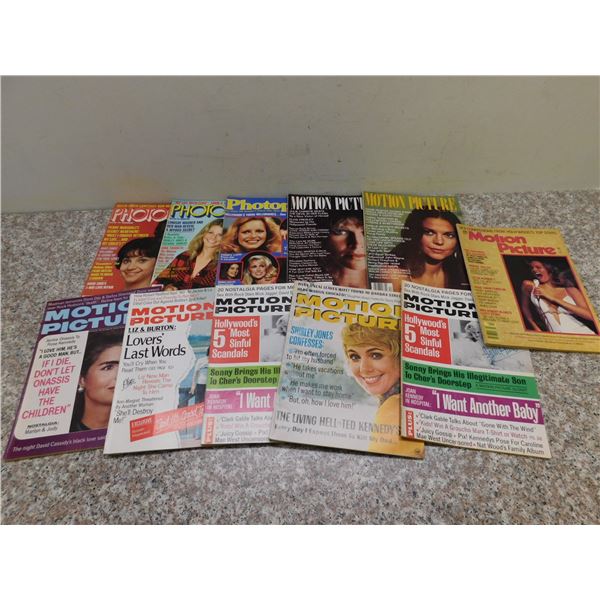 Lot of 11 Photoplay and Motion Picture Magazines 1970s