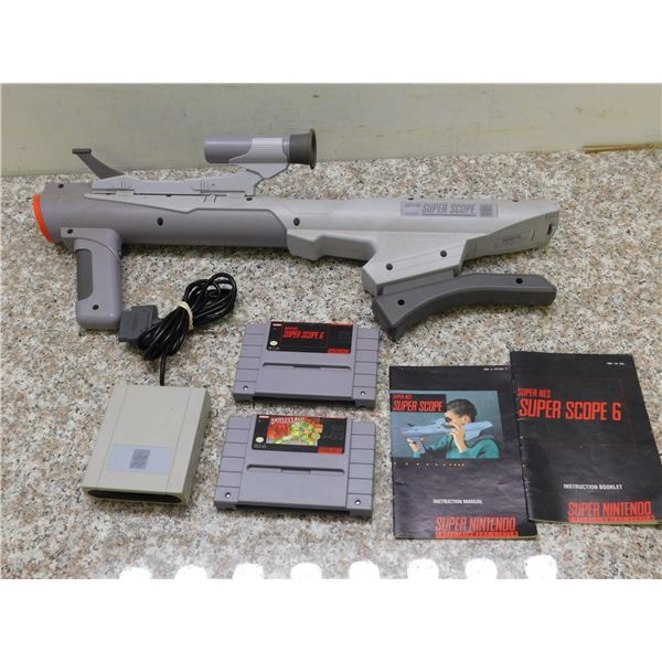 Nintendo Super Scope + 2 Games Sensor and Booklet