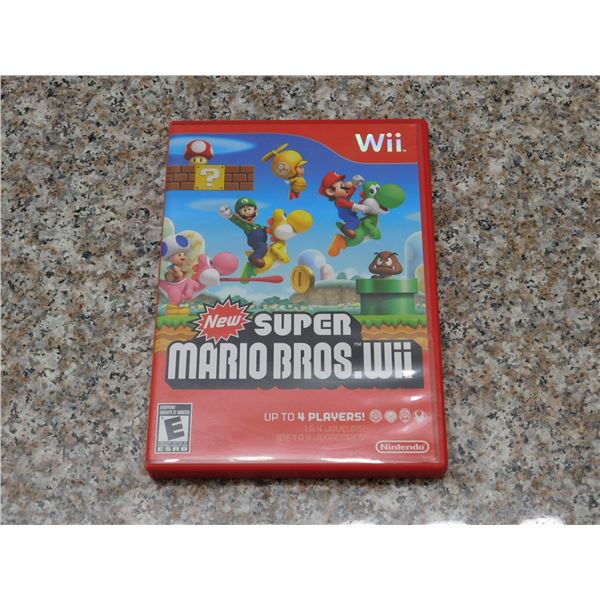 Super Mario Bros Wii Game Red Case Complete