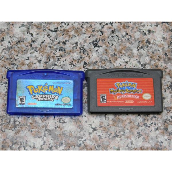 GBA Nintendo Gameboy Advance Pokemon Sapphire and Mystery Dungeon Red ...