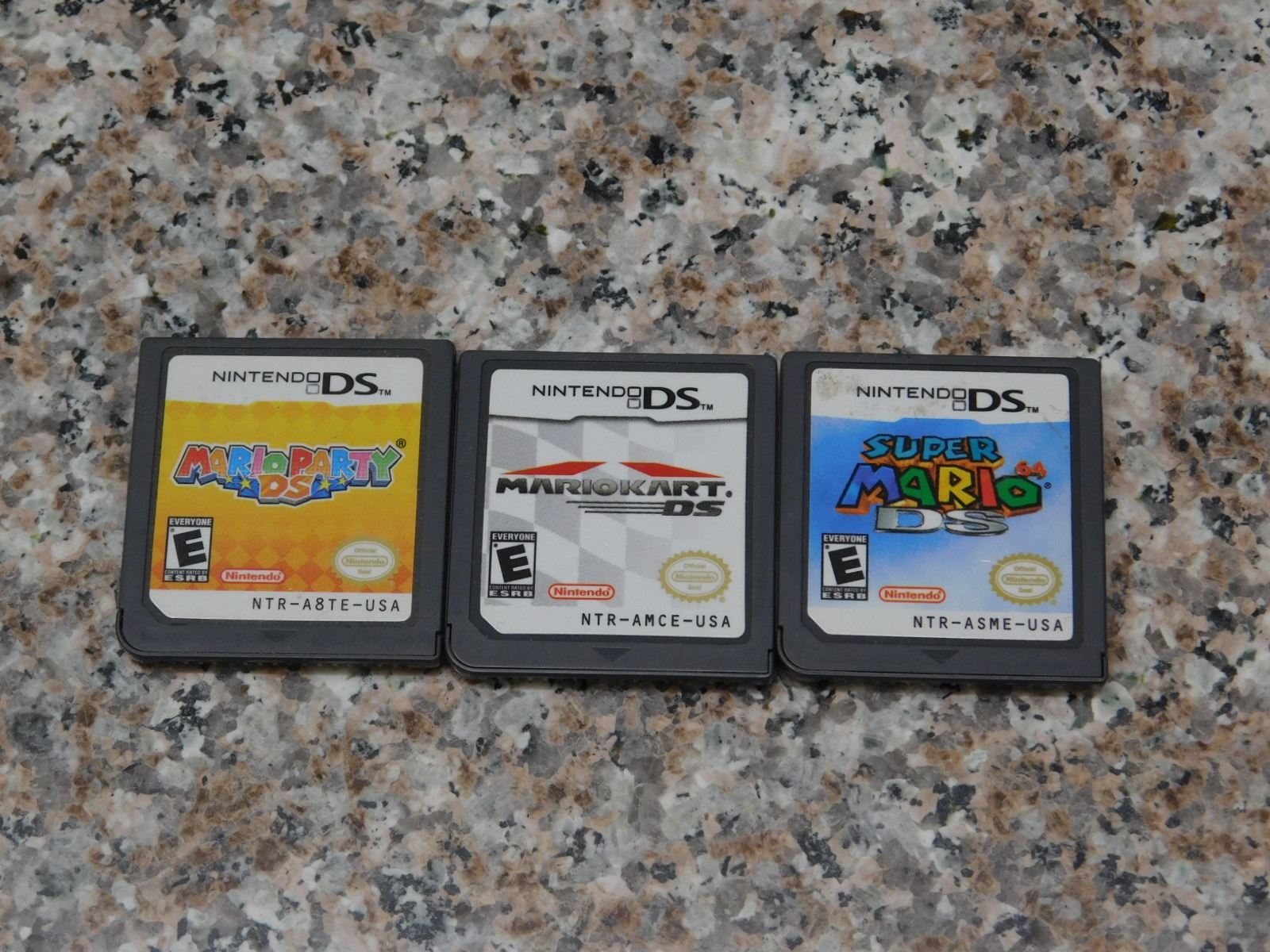 Lot of 3 Mario Nintendo DS Games Super Mario DS Mario Kart and Mario ...