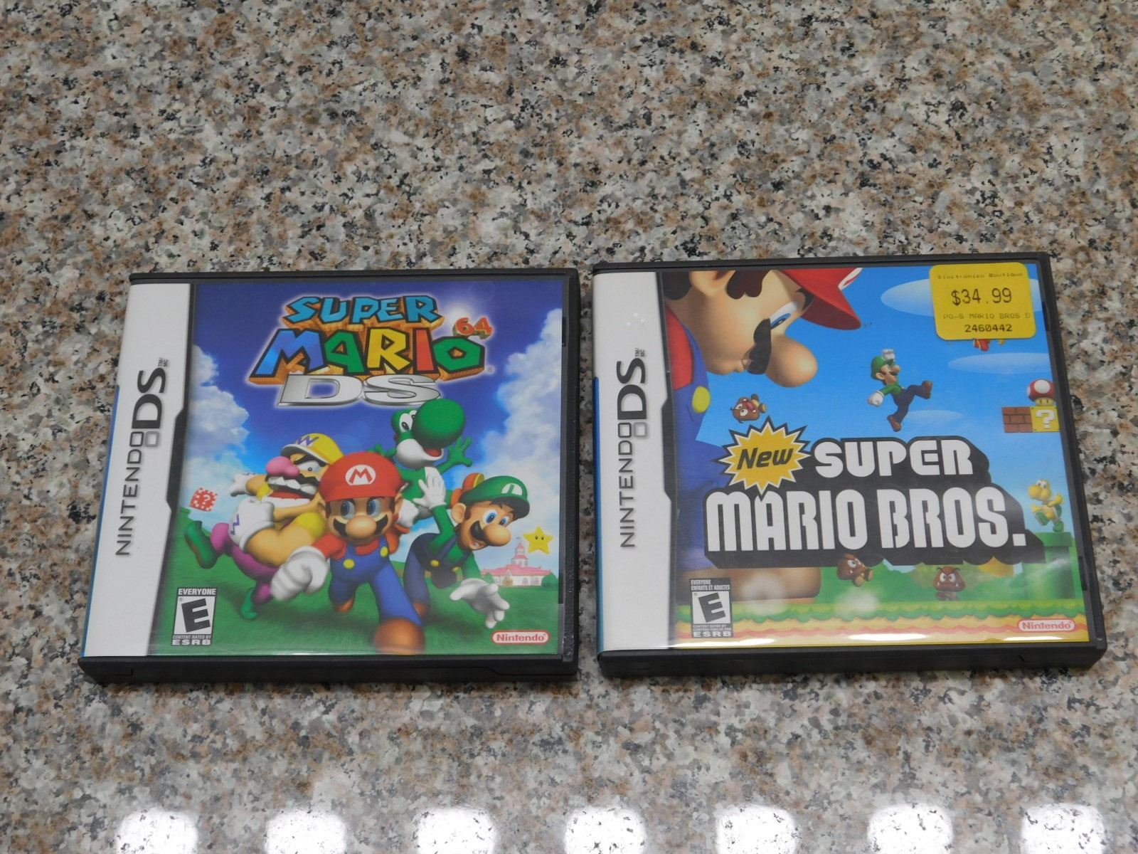 Nintendo DS Super Mario Bros and Super Mario DS Games + Cases and Manuals