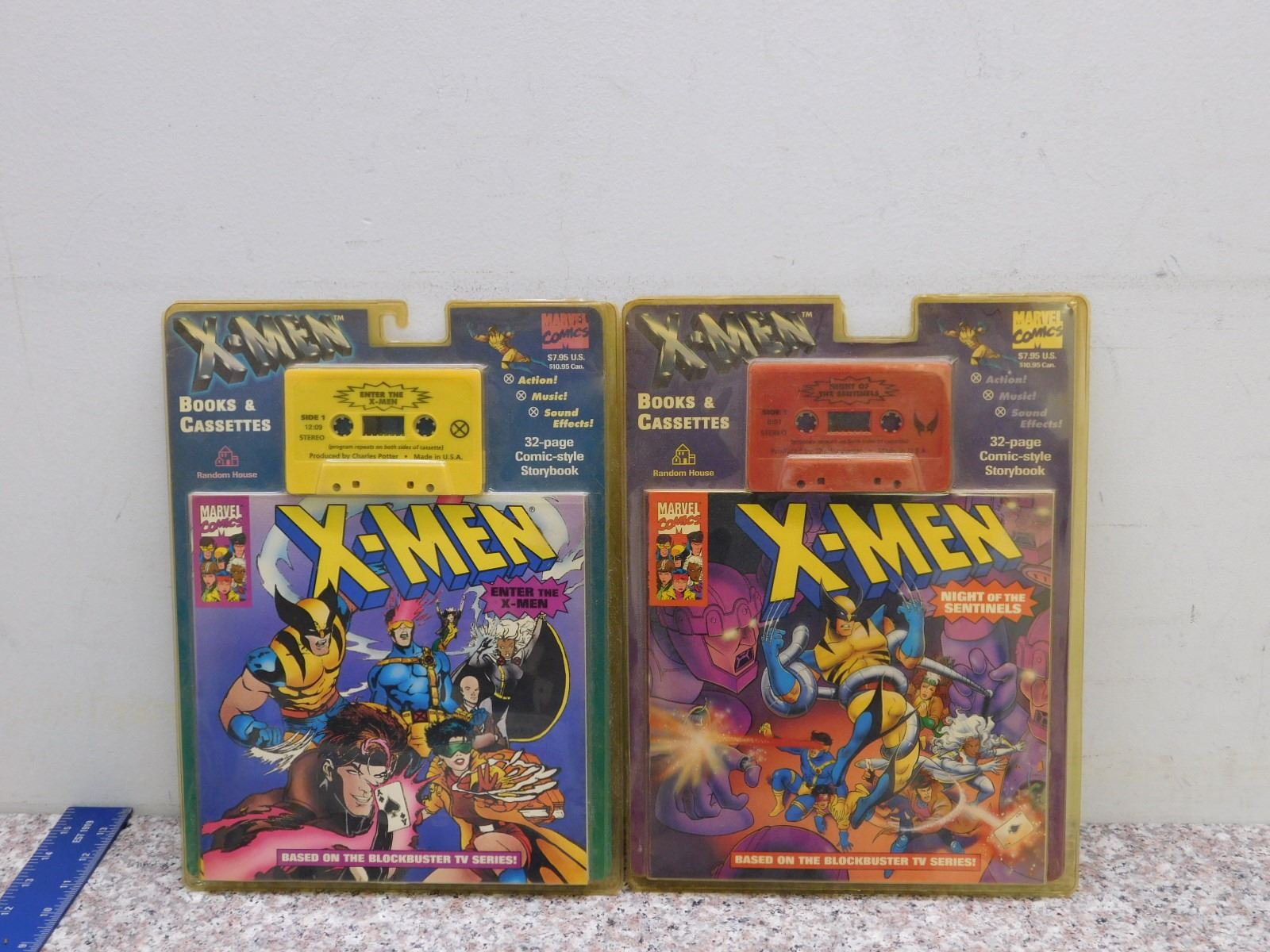 Lot of 2 1994 XMen Book and Cassette Tapes Random House NEW Packaged